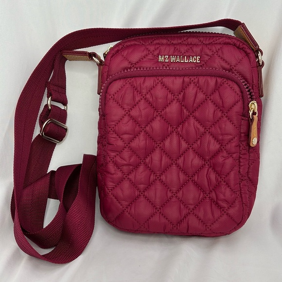 MZ Wallace | Bags | Mz Wallace Red Crossbody Bag With Sleek Design ...